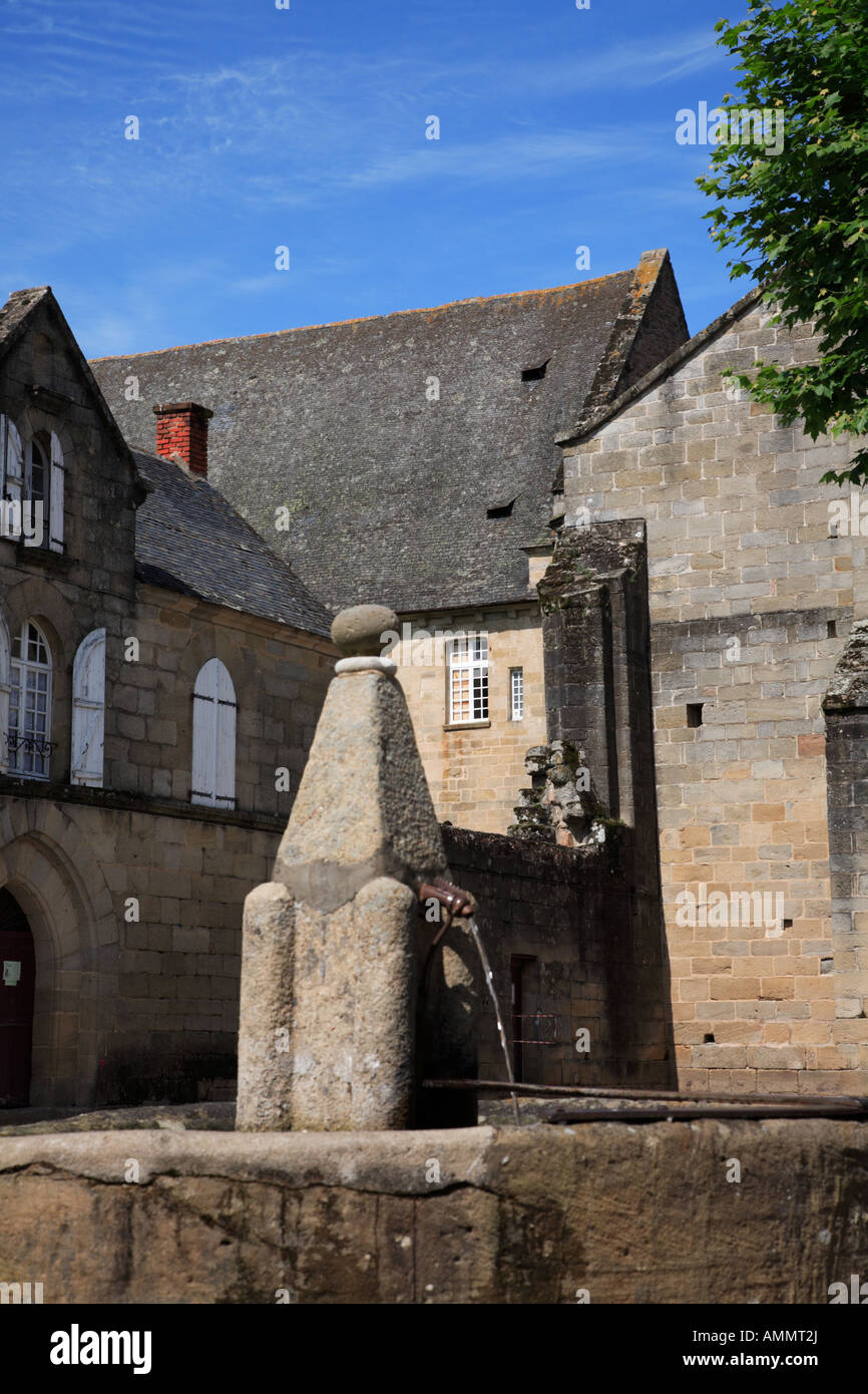 Well and Abbey buildings at Aubazine Stock Photo - Alamy