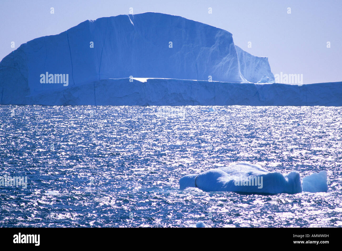 Icebergs along the western Greenland coast, Davis straight Stock Photo ...