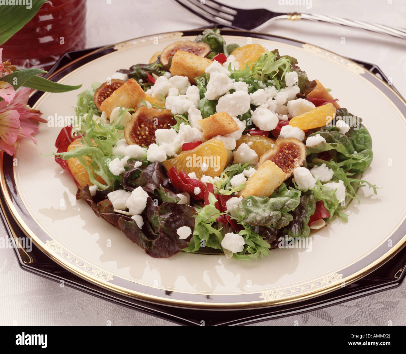 Goat cheese salad Stock Photo - Alamy