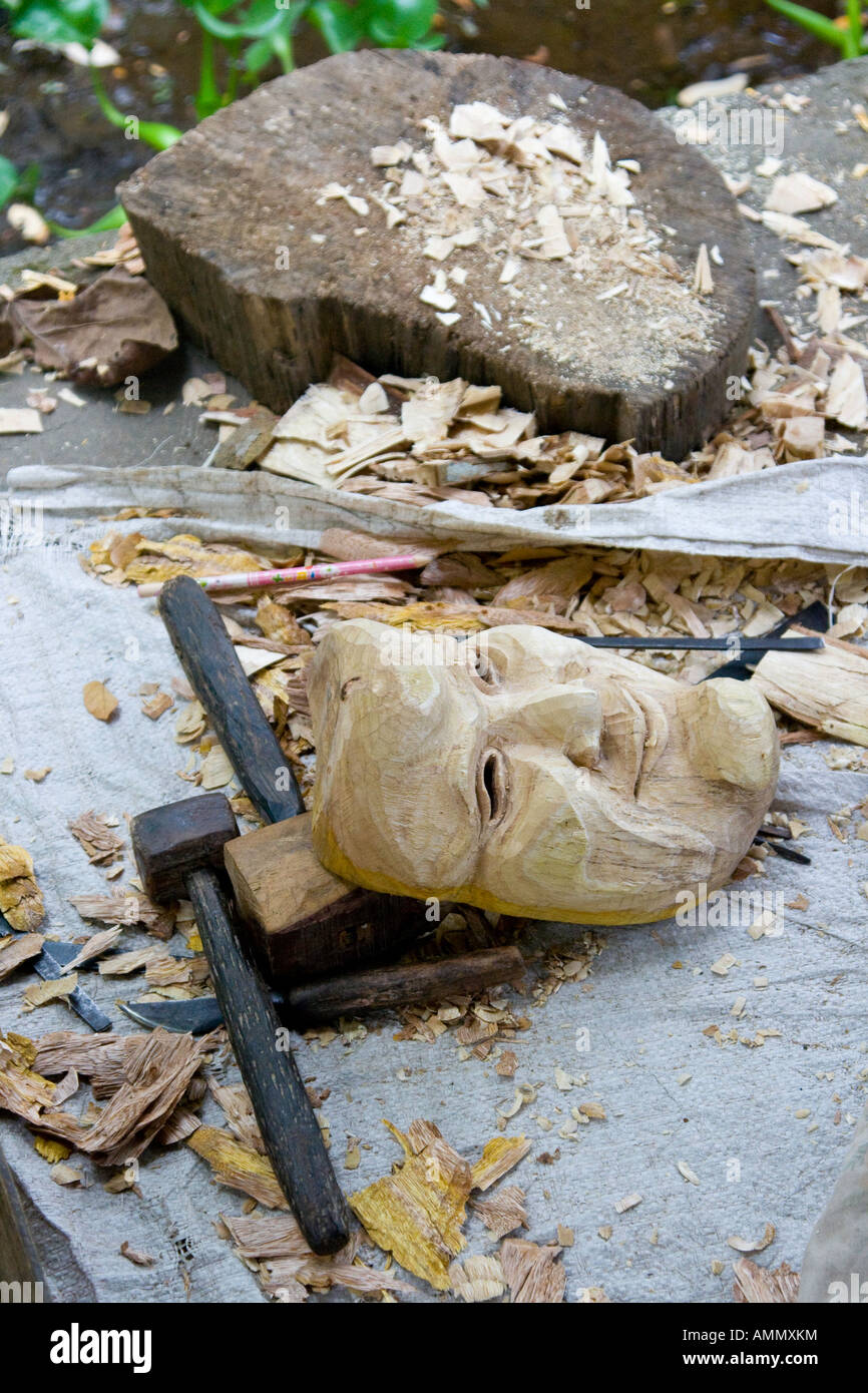 Indonesian wooden mask hi-res stock photography and images - Alamy
