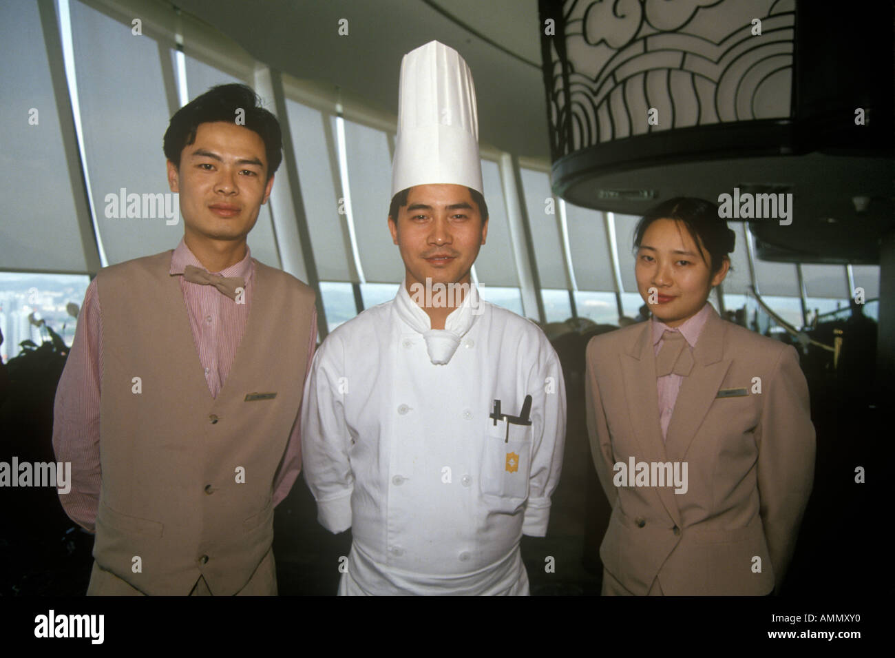 Chef waiters at the Shangri La Hotel in Special Economic Zone in ...