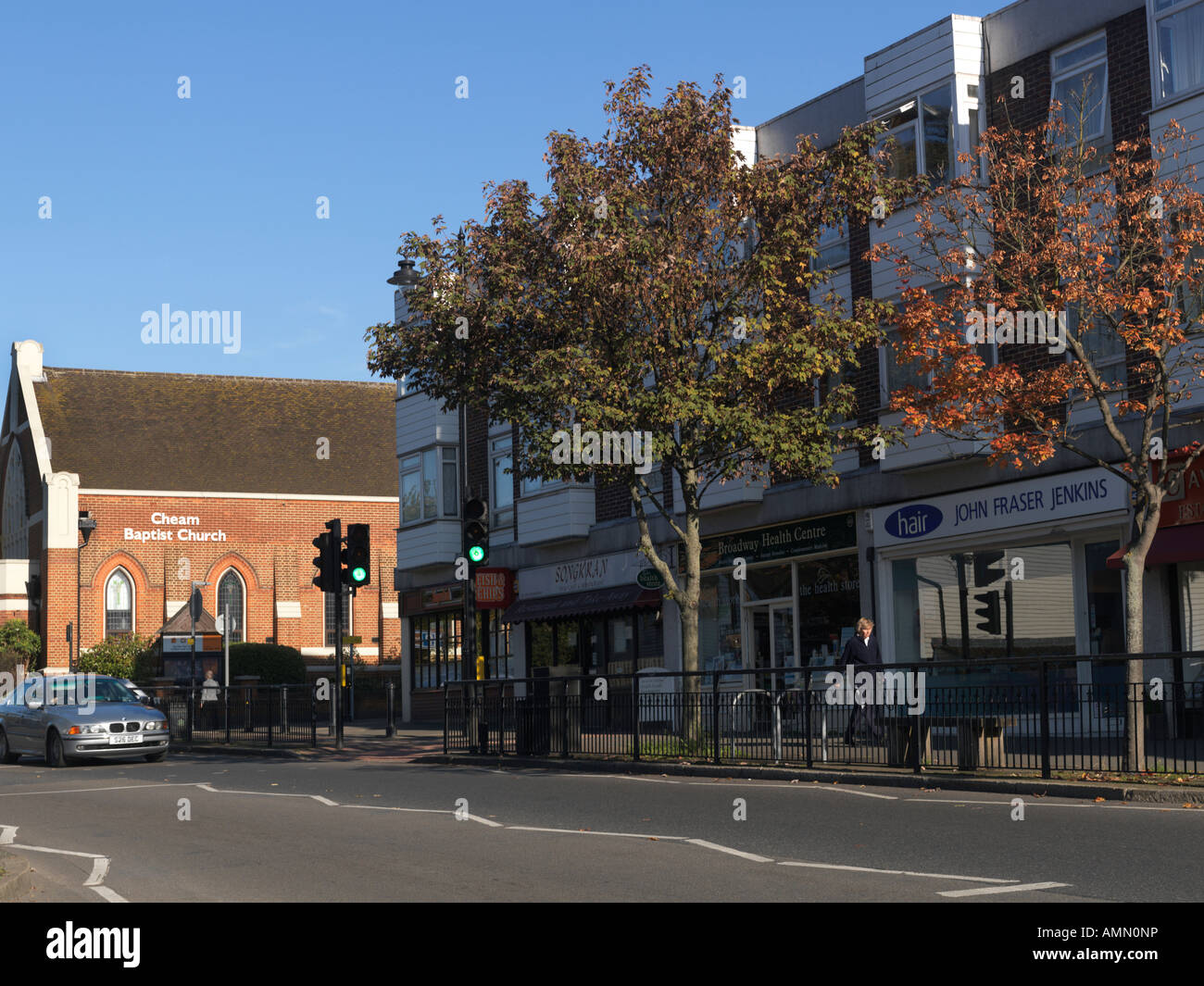 Cheam Surrey England High Street Stock Photo - Alamy