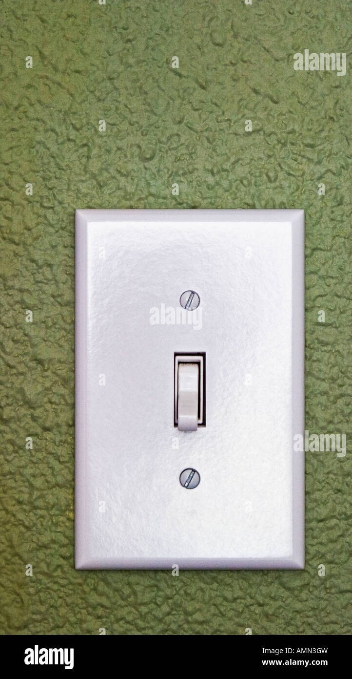 Electrical switch on wall Stock Photo - Alamy