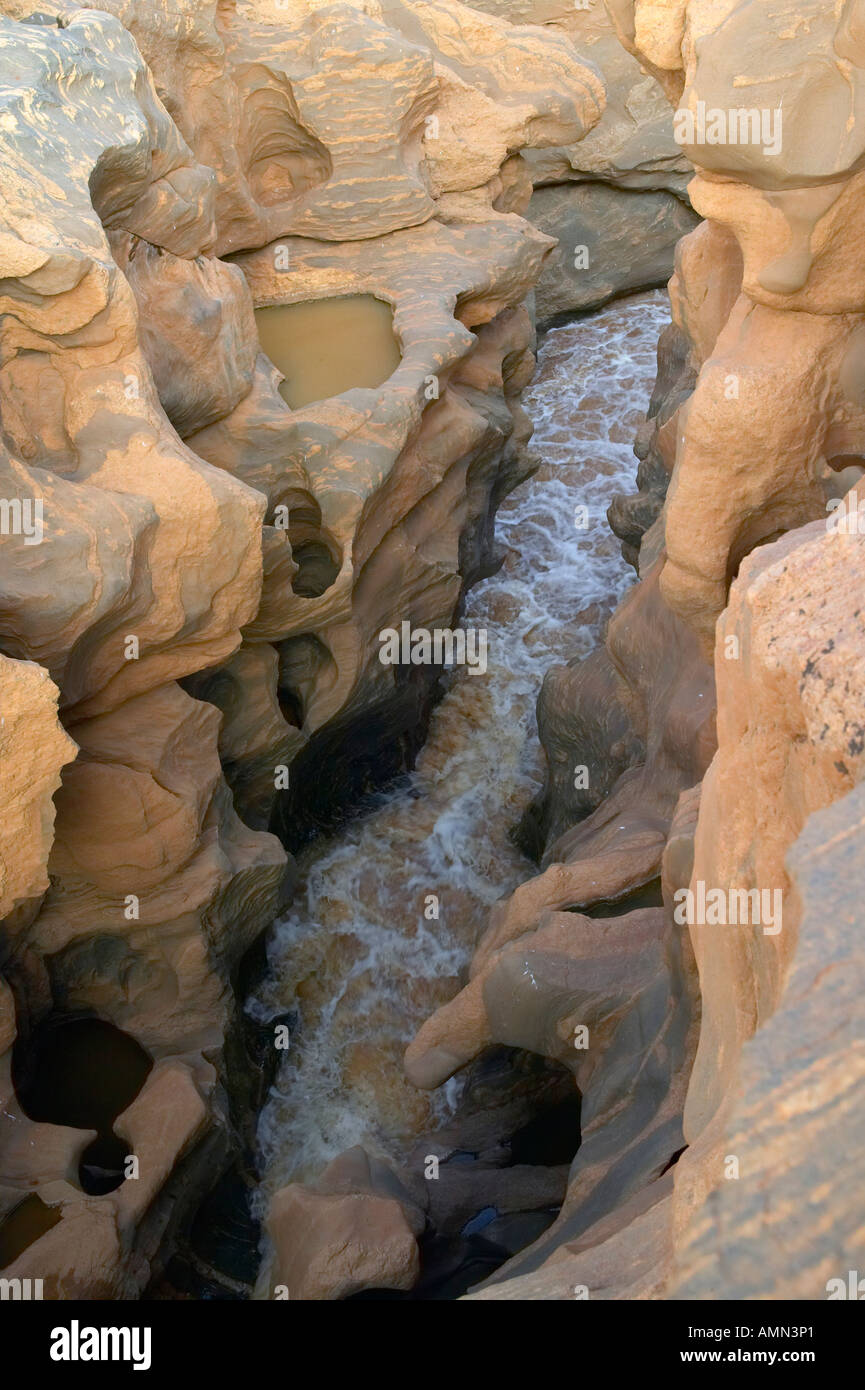 Water in ancient rocks near Tsavo National Park Kenya Africa Stock ...