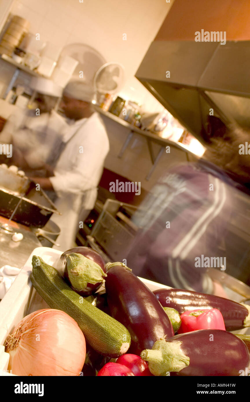 Chefs in kitchen Stock Photo - Alamy