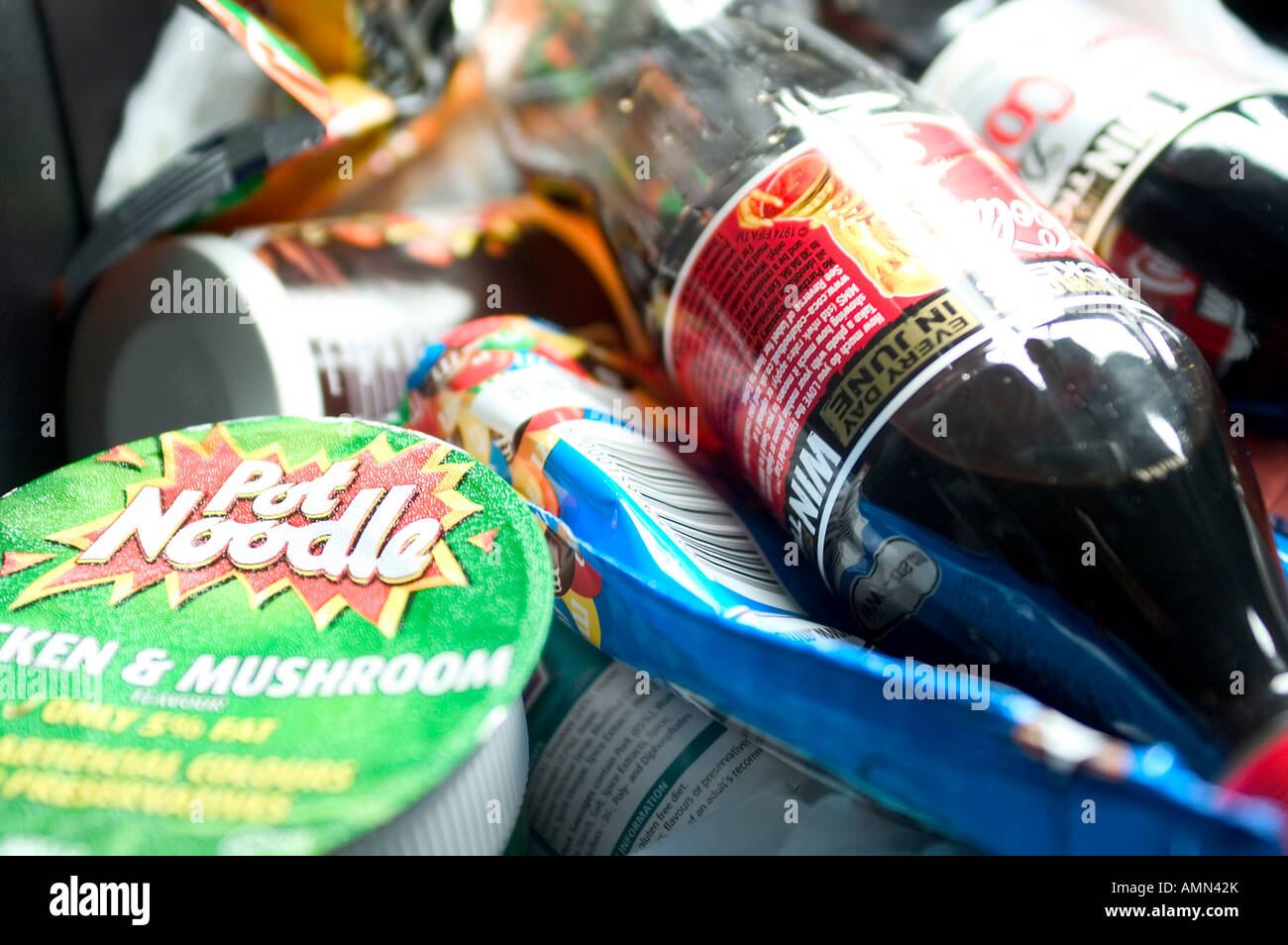 Assortment of Junk Foods Stock Photo - Alamy