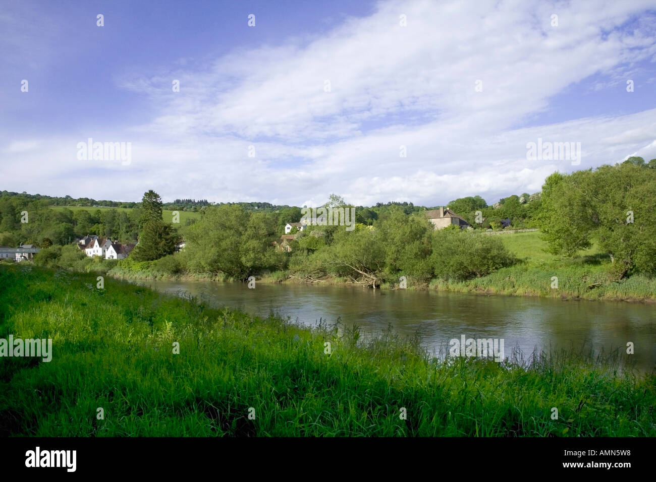 river wye the wye valley gloucestershire monmouthshire wales england ...