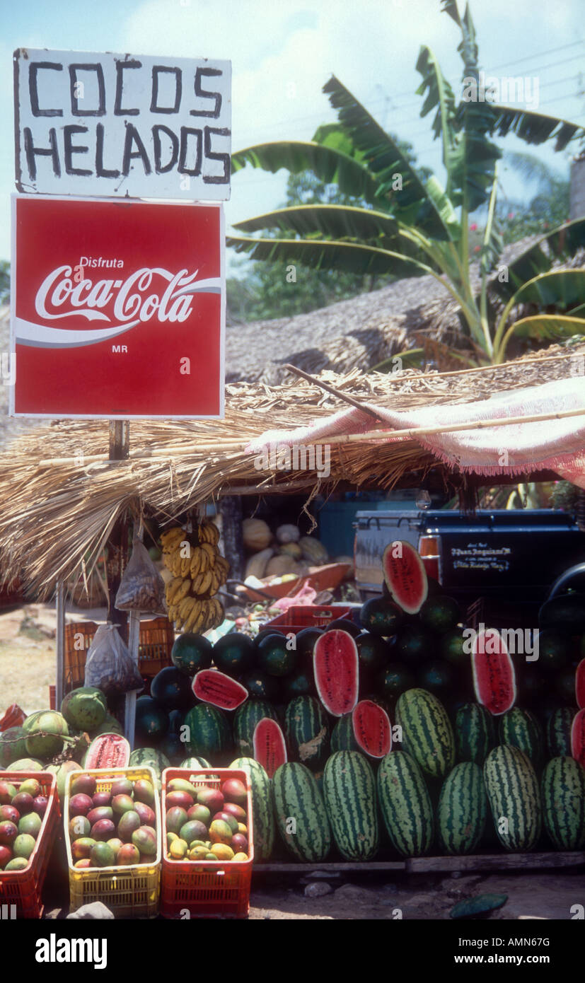 Watermelon stall, Mexico Stock Photo - Alamy