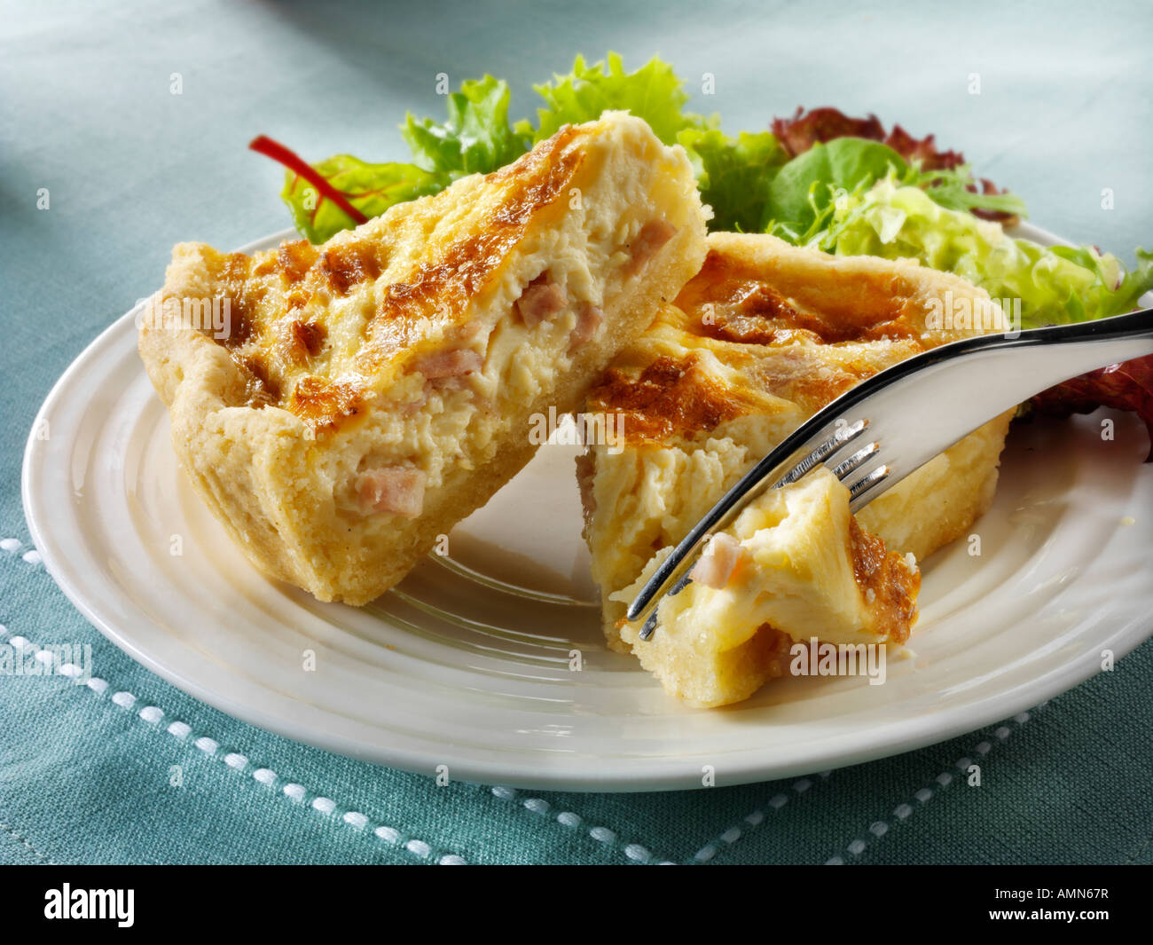 Quiche Loraine slices Stock Photo - Alamy