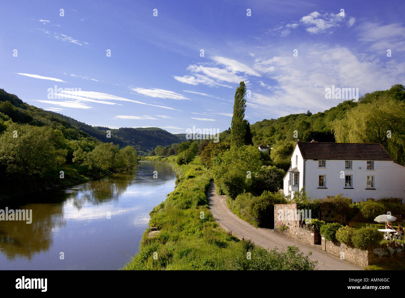 river wye the wye valley gloucestershire monmouthshire wales england ...
