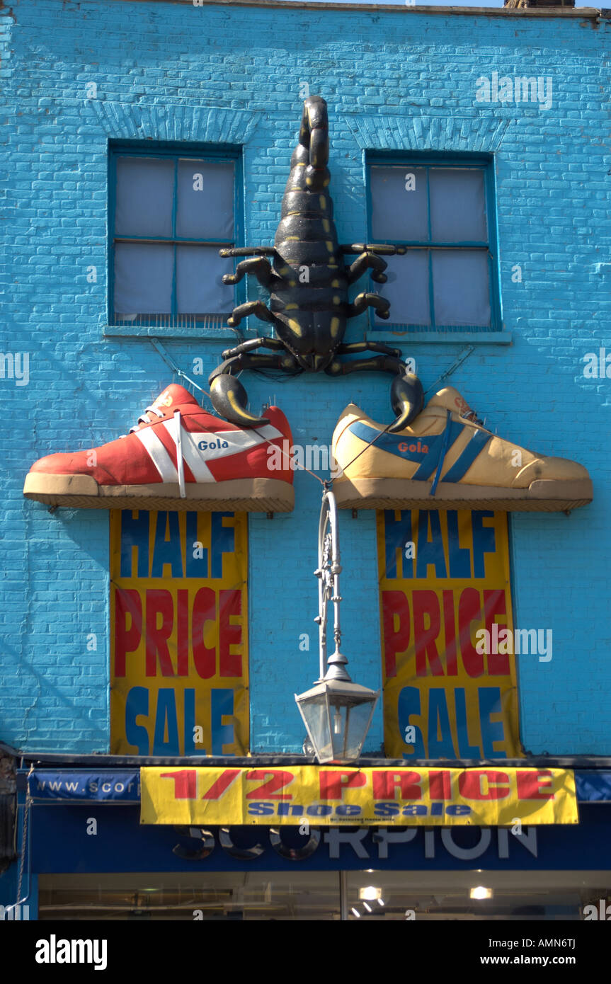 Camden lock London. painted shoe shop Stock Photo - Alamy