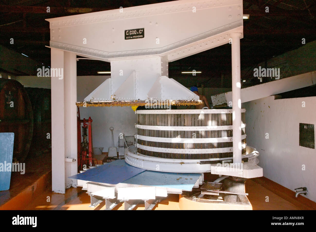 A wine press in a cellar in Calitzdorp Stock Photo - Alamy