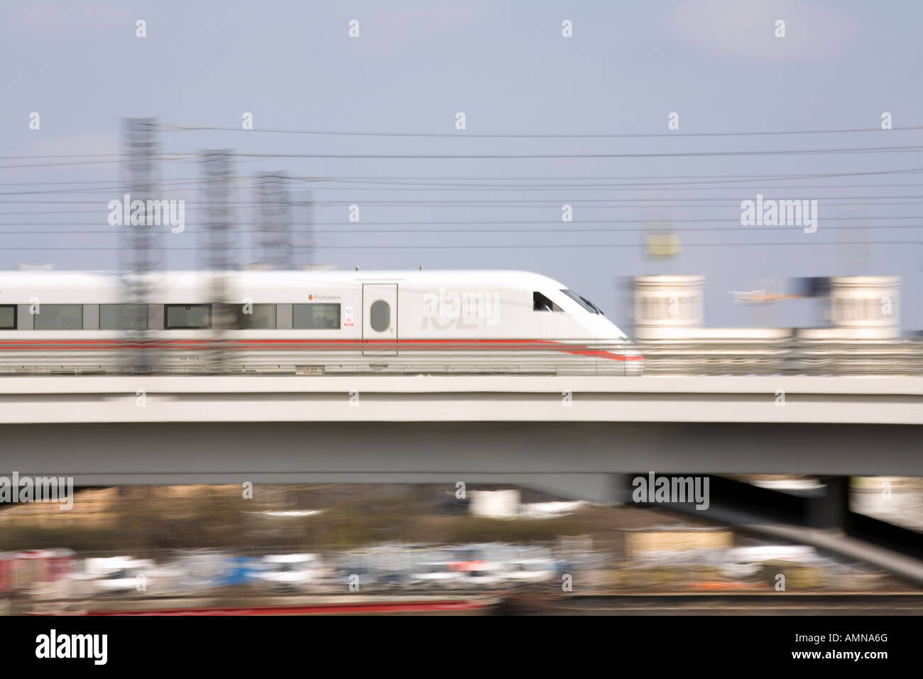 An ICE train moving fast, Berlin, Germany Stock Photo - Alamy
