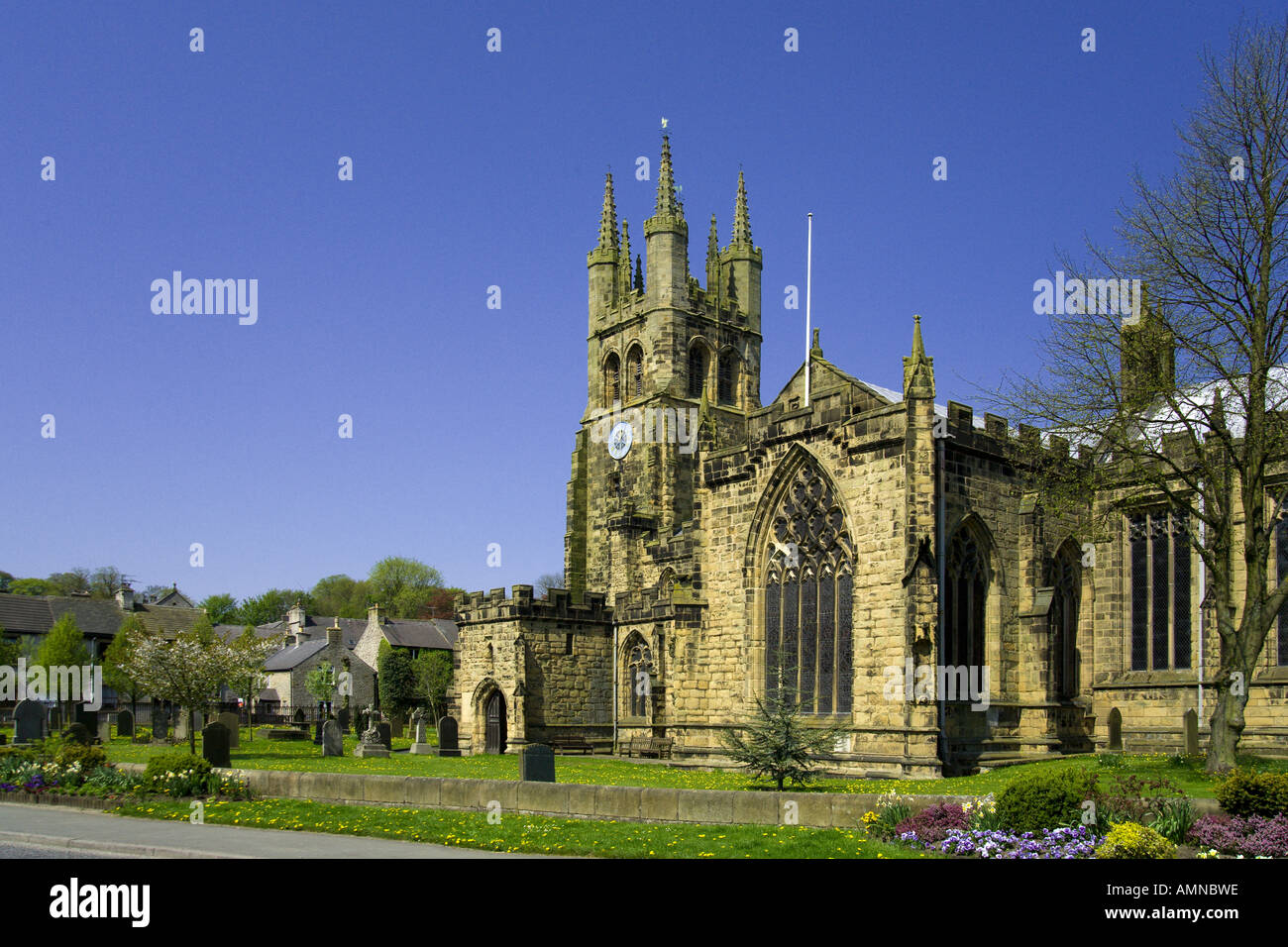england derbyshire peak district national park Tideswell Village Stock ...