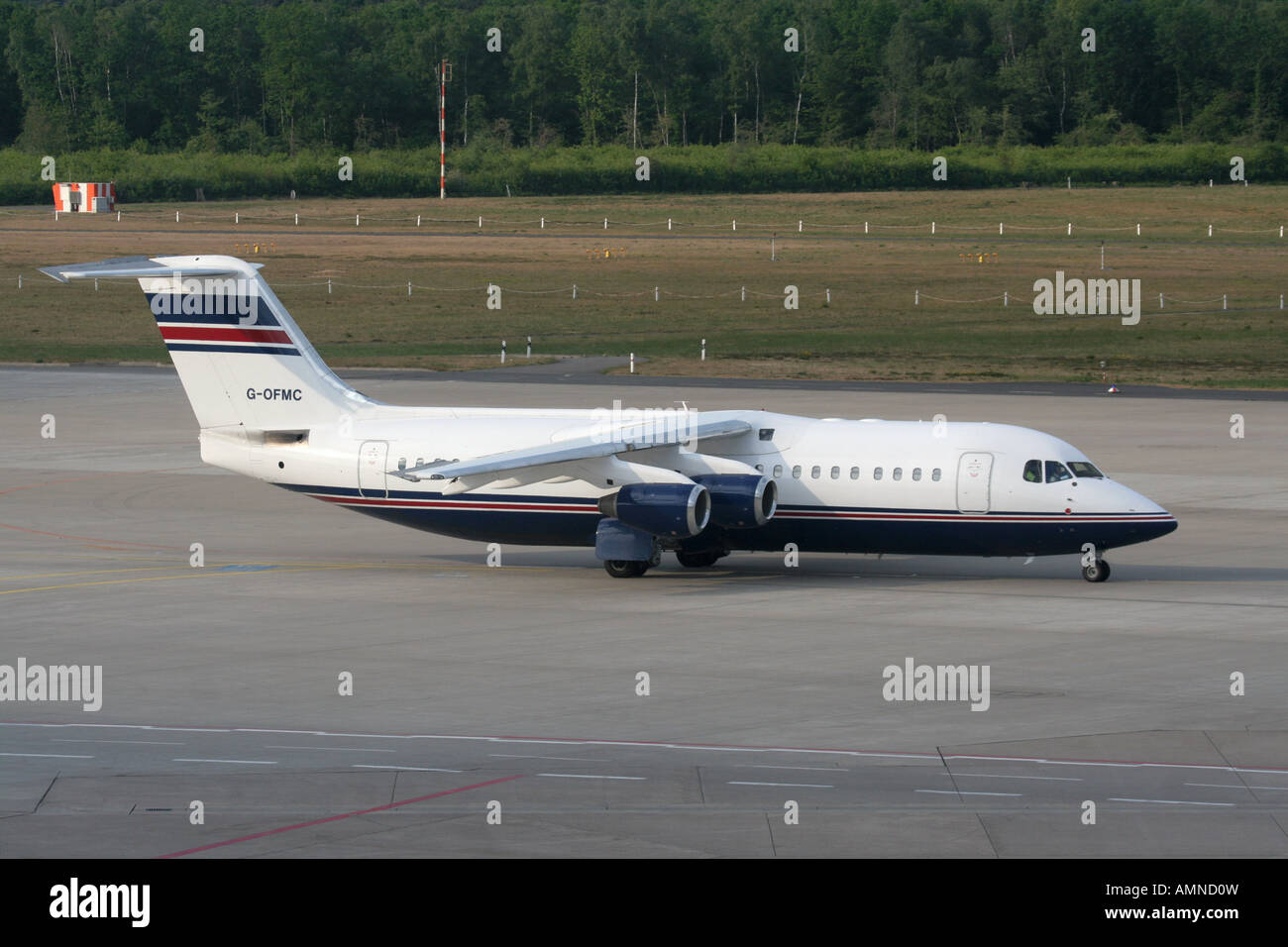 Avro RJ100 operated by Flightline taxiing at Cologne/Bonn Airport ...