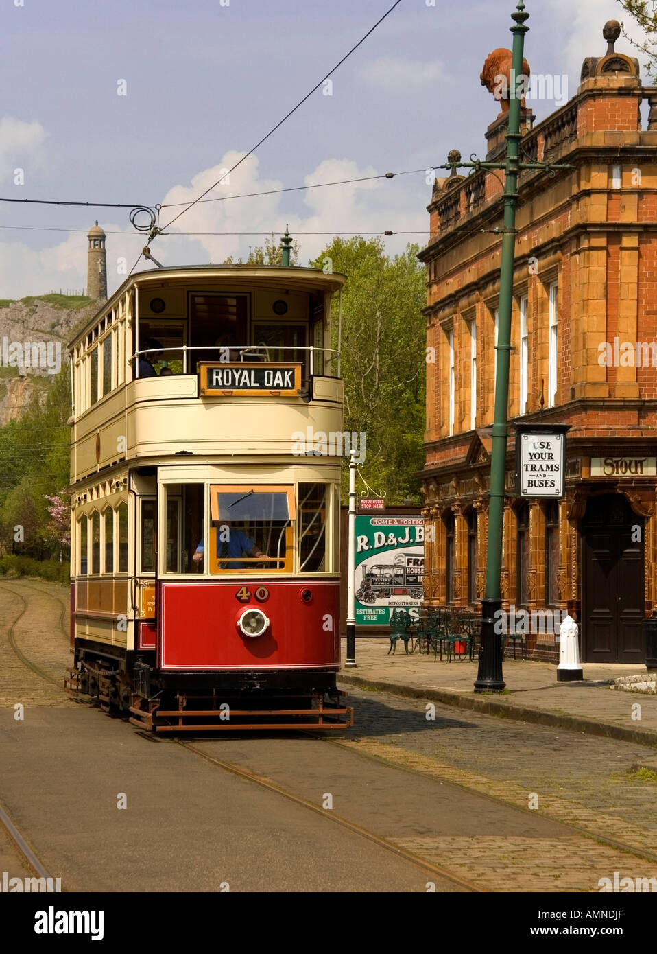 england derbyshire peak district national park crich tramway village ...
