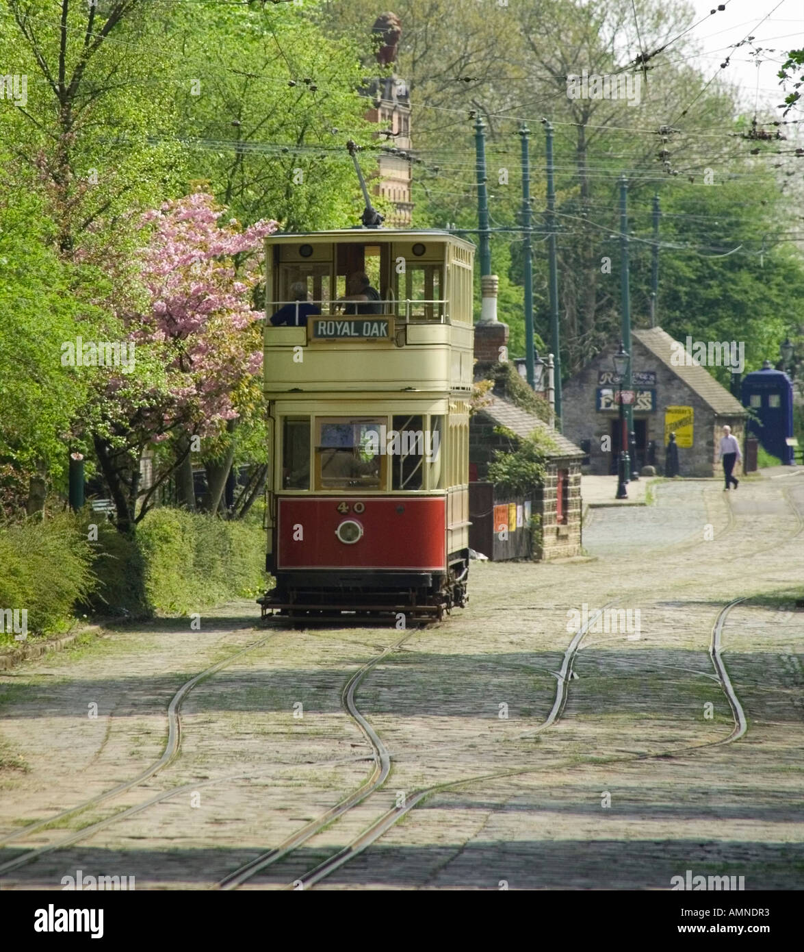 england derbyshire peak district national park crich tramway village ...