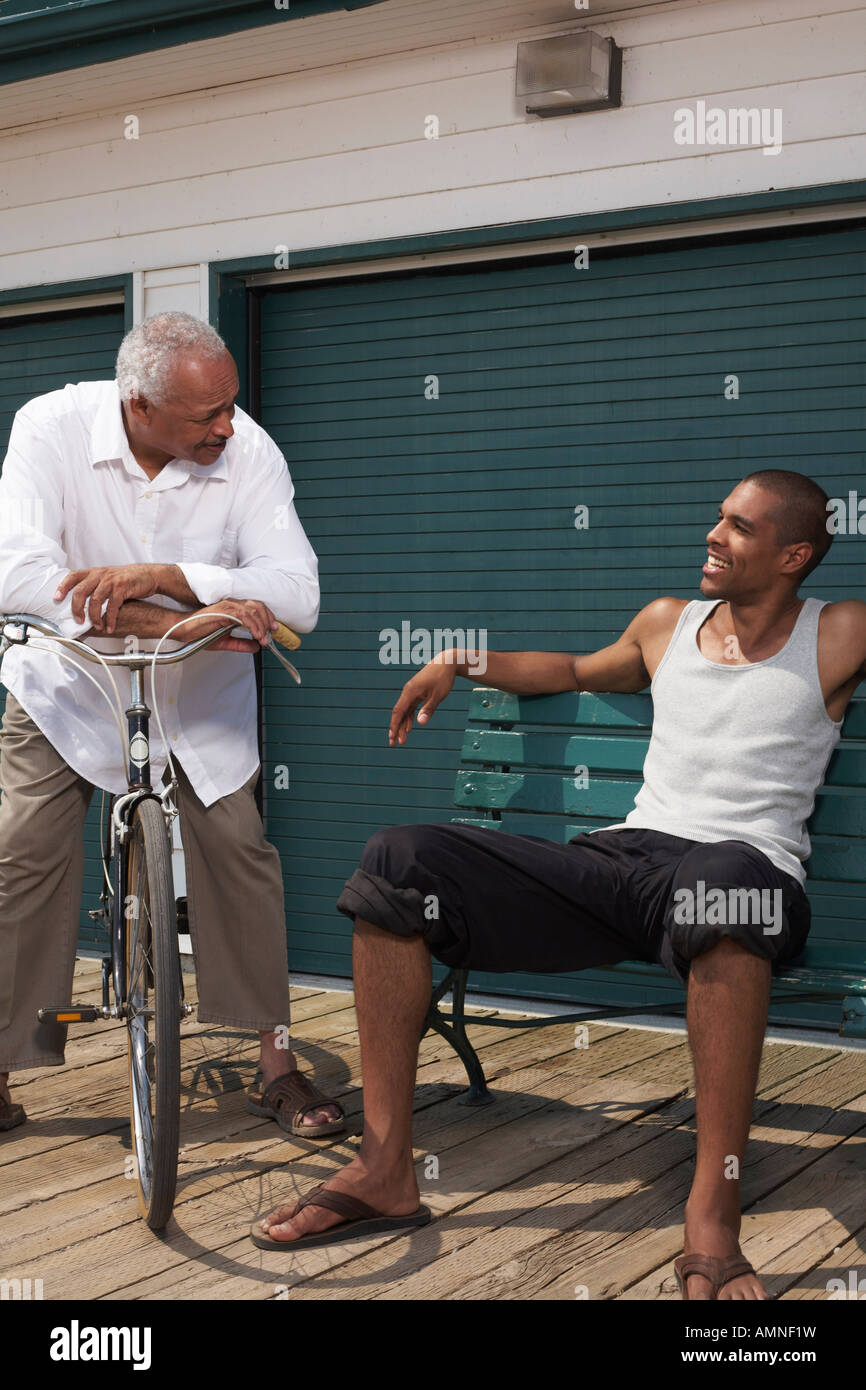Father son adults only discuss hi-res stock photography and images - Alamy