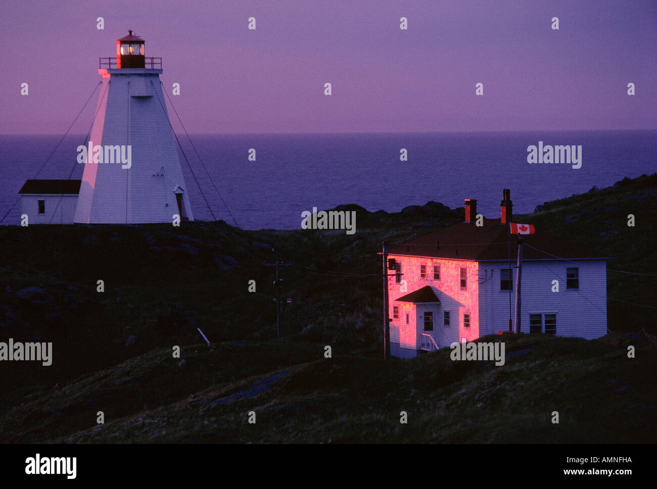 Swallowtail Lighthouse at Dawn, Grand Manan Island, New Brunswick ...