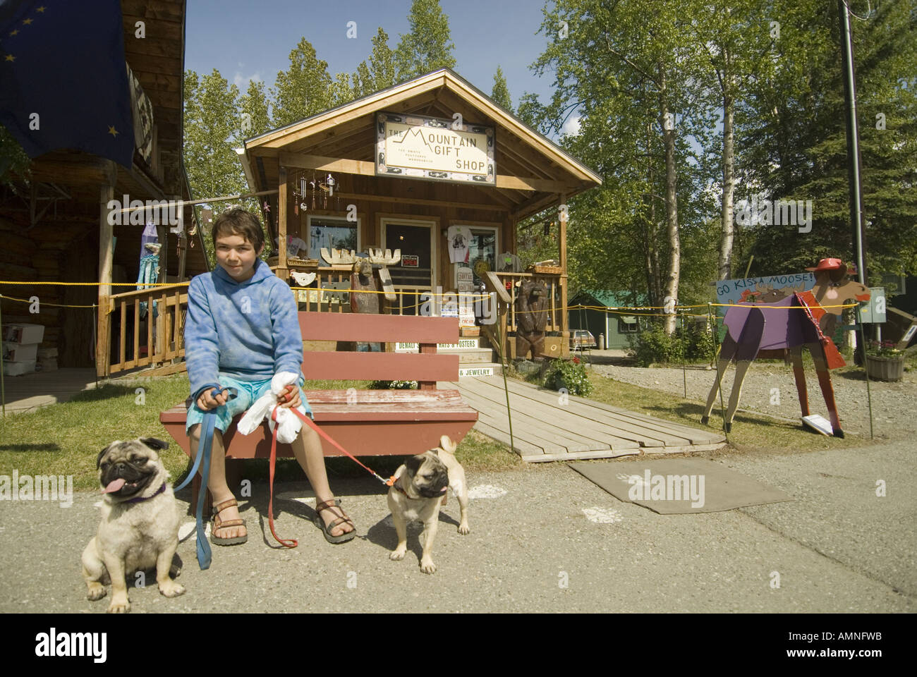 ALASKA TOWN OF TALKEETNA COLORFUL STREET SCENES ON MAIN STREET Stock ...