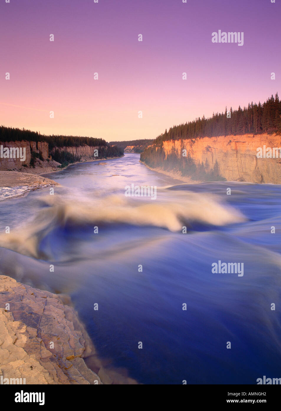 Hay River, Twin Falls Gorge Park, Northwest Territories, Canada Stock ...