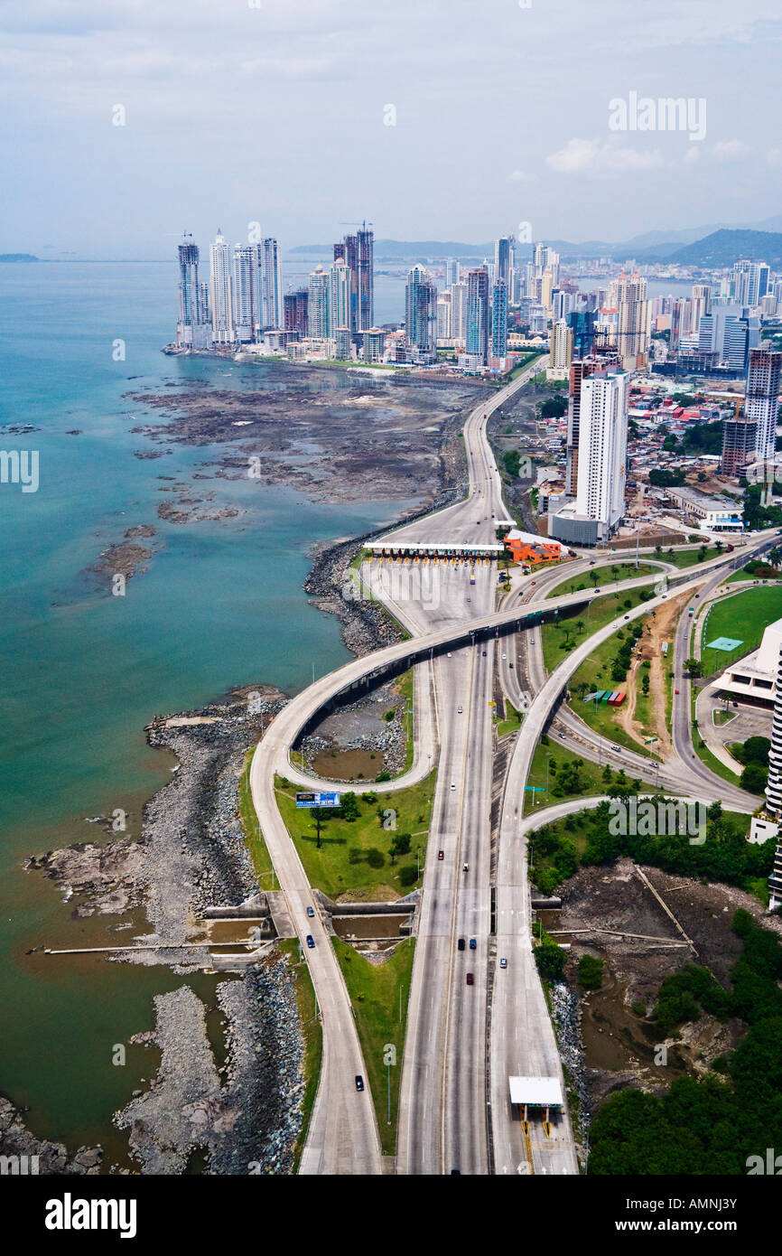 Aerial View of Corredor Sur and Panama City, Panama Stock Photo - Alamy