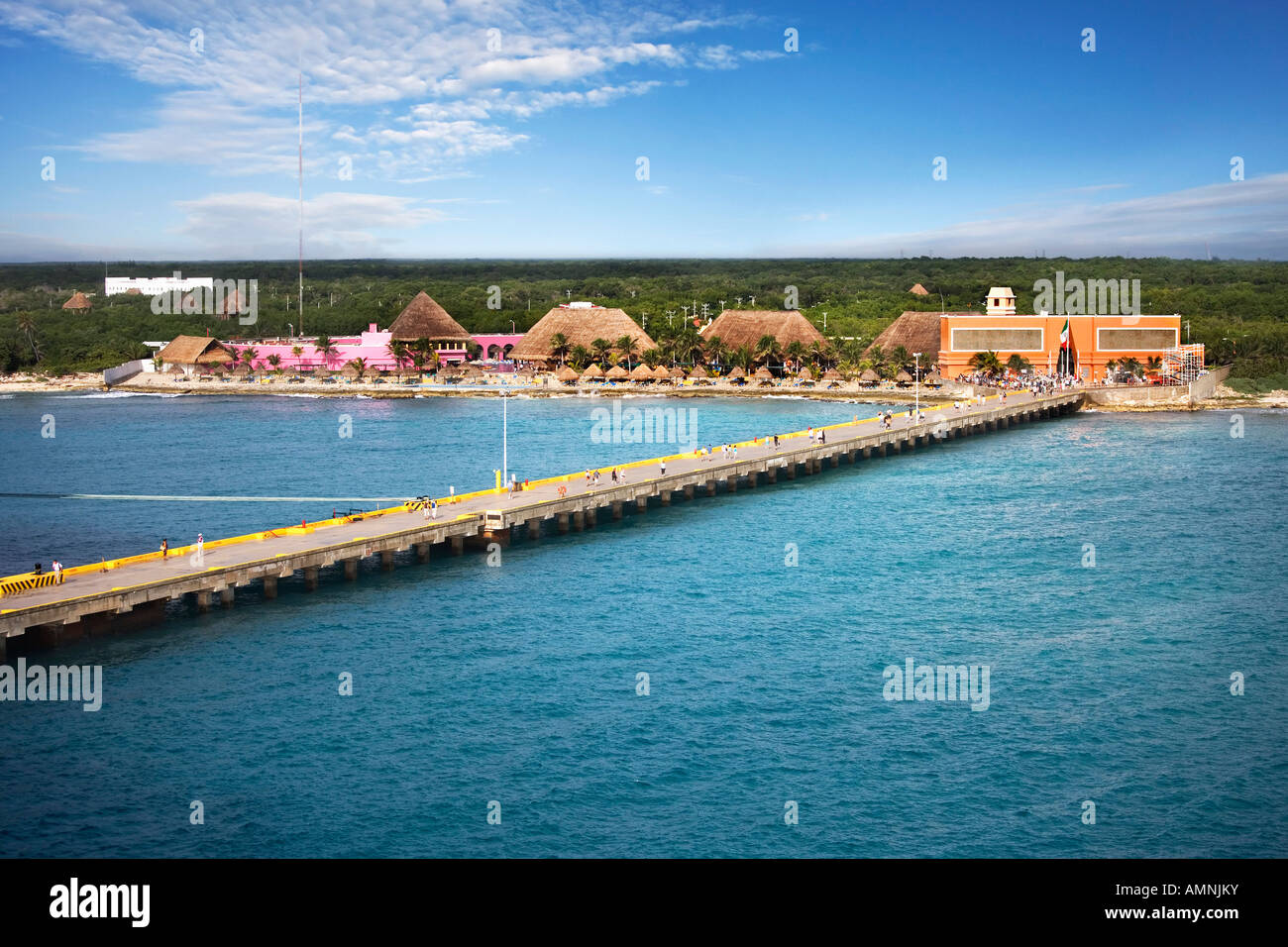 Cruise Ship Pier, Mahahual, Costa Maya, Mexico Stock Photo - Alamy