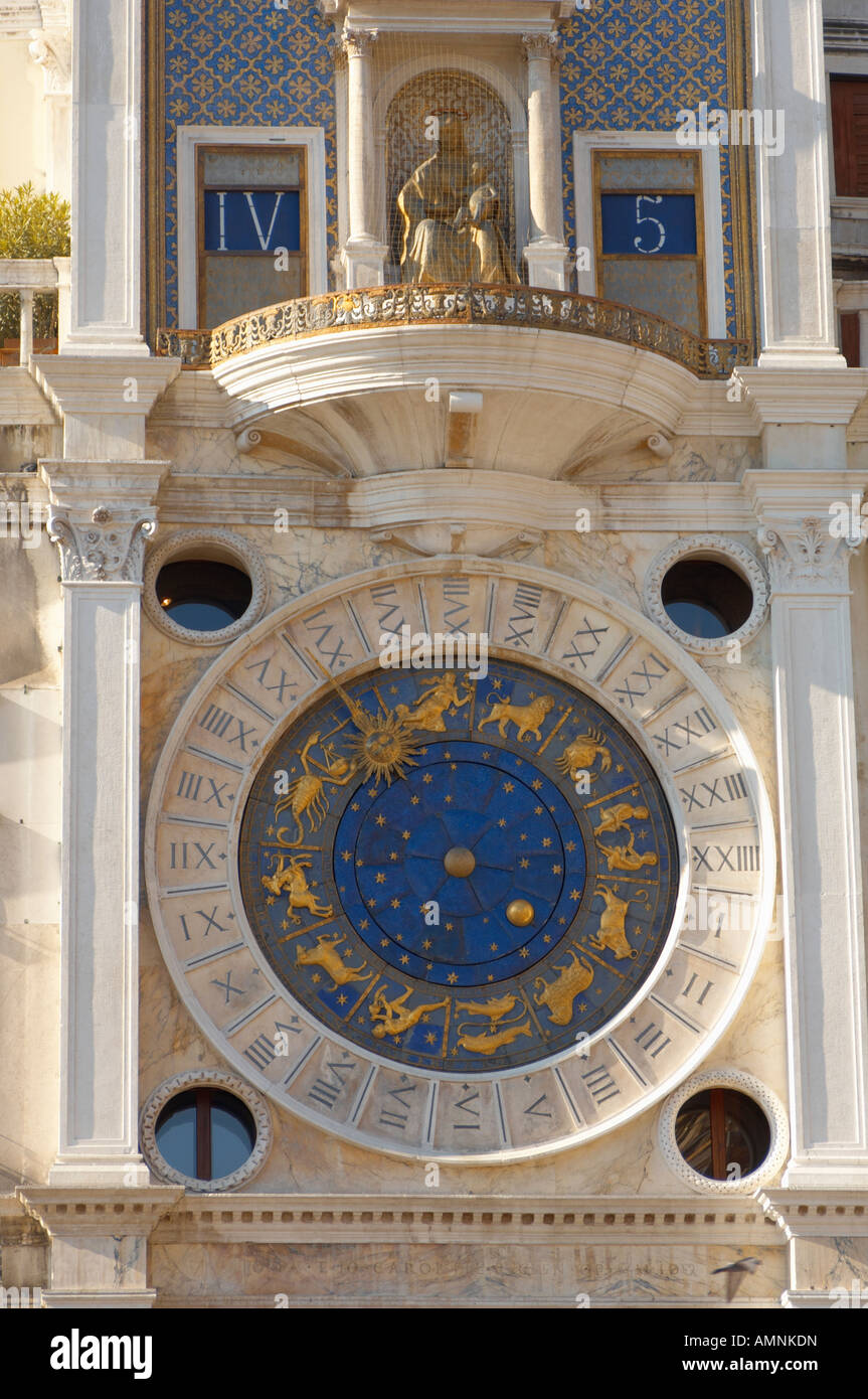 Close up of the astronomical clock face of St Mark's Clock- Venice ...