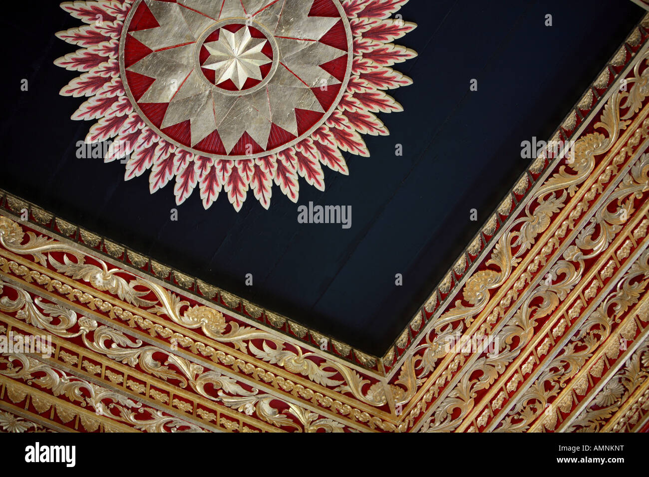 Ceiling decoration of Yogyakartas Sultans Kraton Palace Indonesia Stock ...