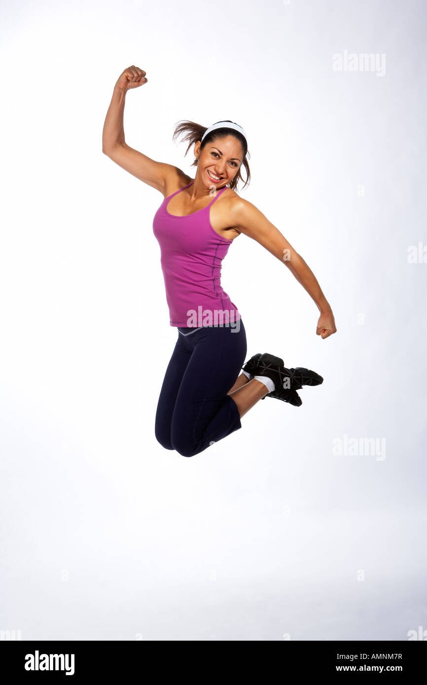 Old Lady Jumping White Background High Resolution Stock Photography and ...