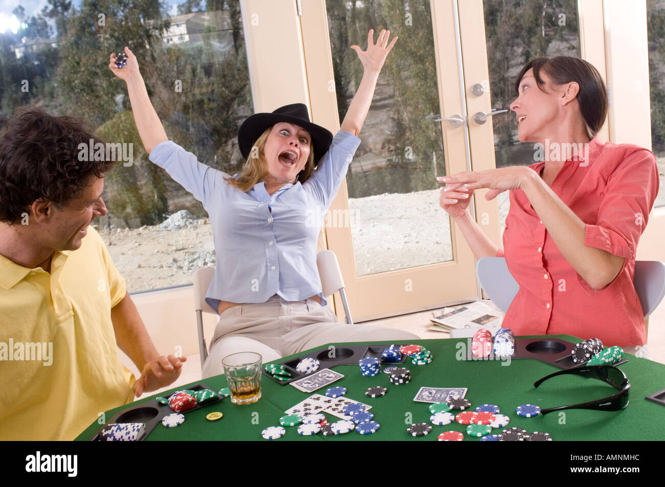 Brother sister playing cards hi-res stock photography and images - Alamy
