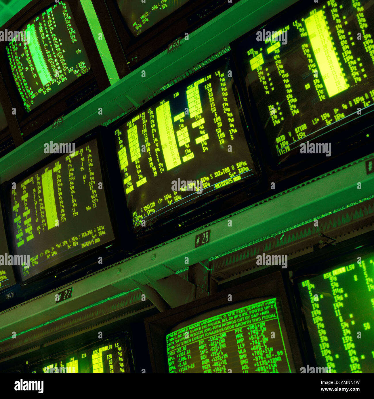 Stock Exchange monitor screen Stock Photo - Alamy