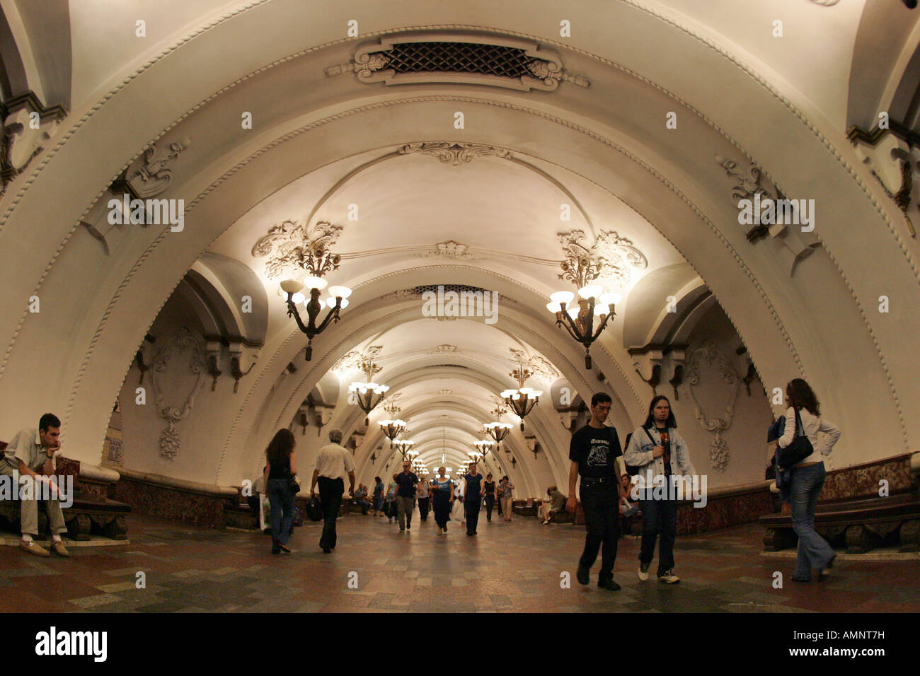 The Arbatskaya metro station, Moscow, Russia Stock Photo - Alamy