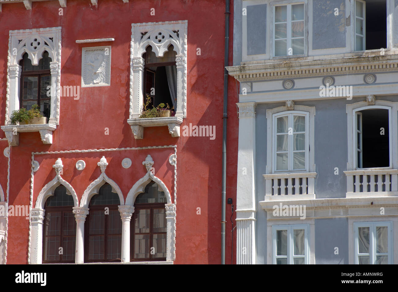 Venetian windows in traditional style hi-res stock photography and ...