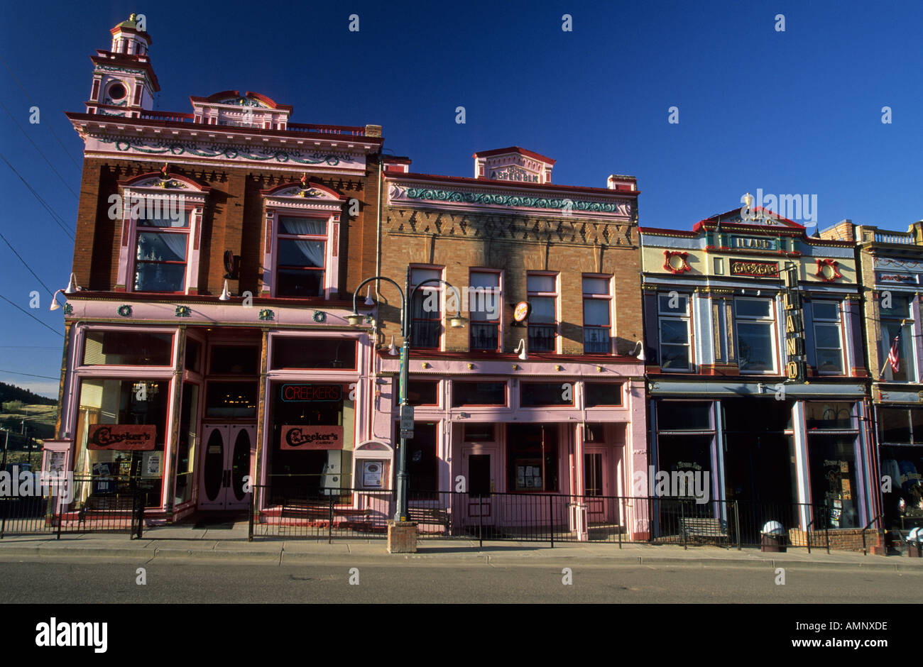 victorian houses in the historic mining town of Cripple Creek Stock ...