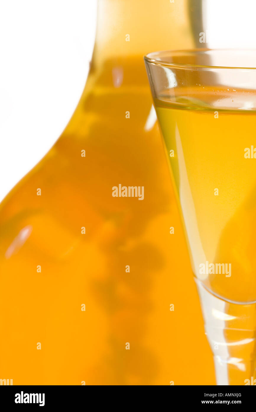 sallow thorn liqueur Stock Photo - Alamy
