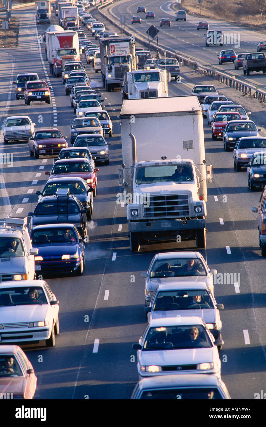 Traffic on Highway 401, Toronto, Ontario, Canada Stock Photo - Alamy