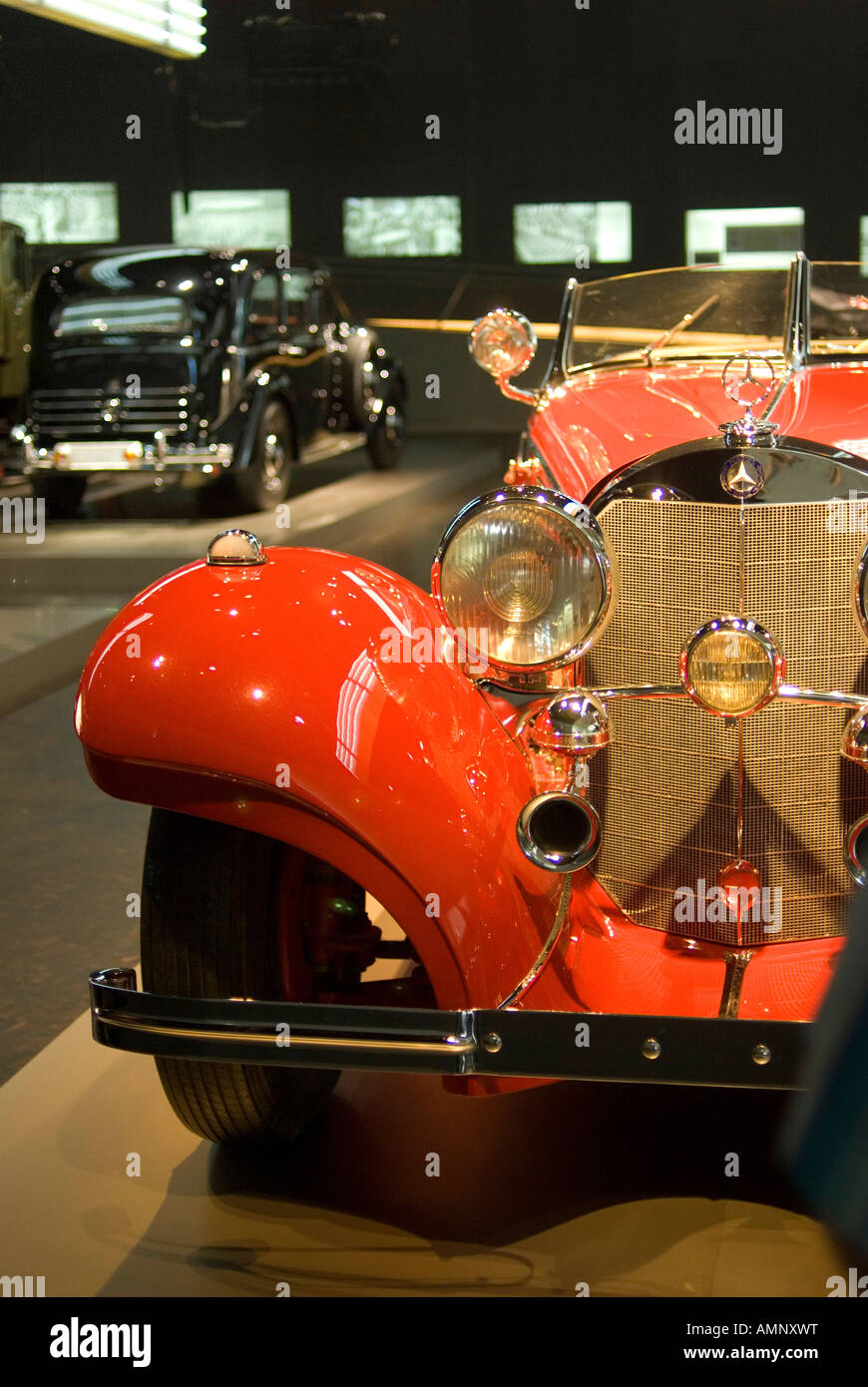 Convertible classic car in Mercedes Benz Museum STUTTGART Germany Year ...