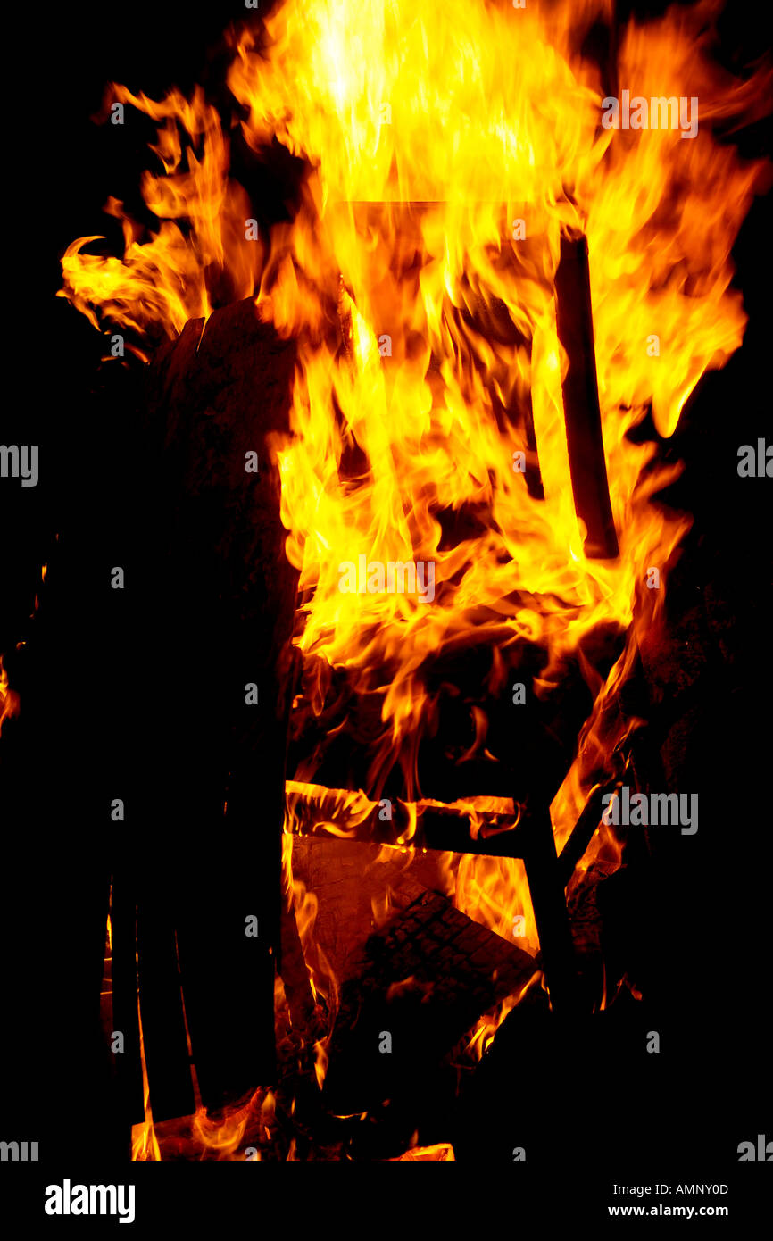 Chair on fire Stock Photo - Alamy