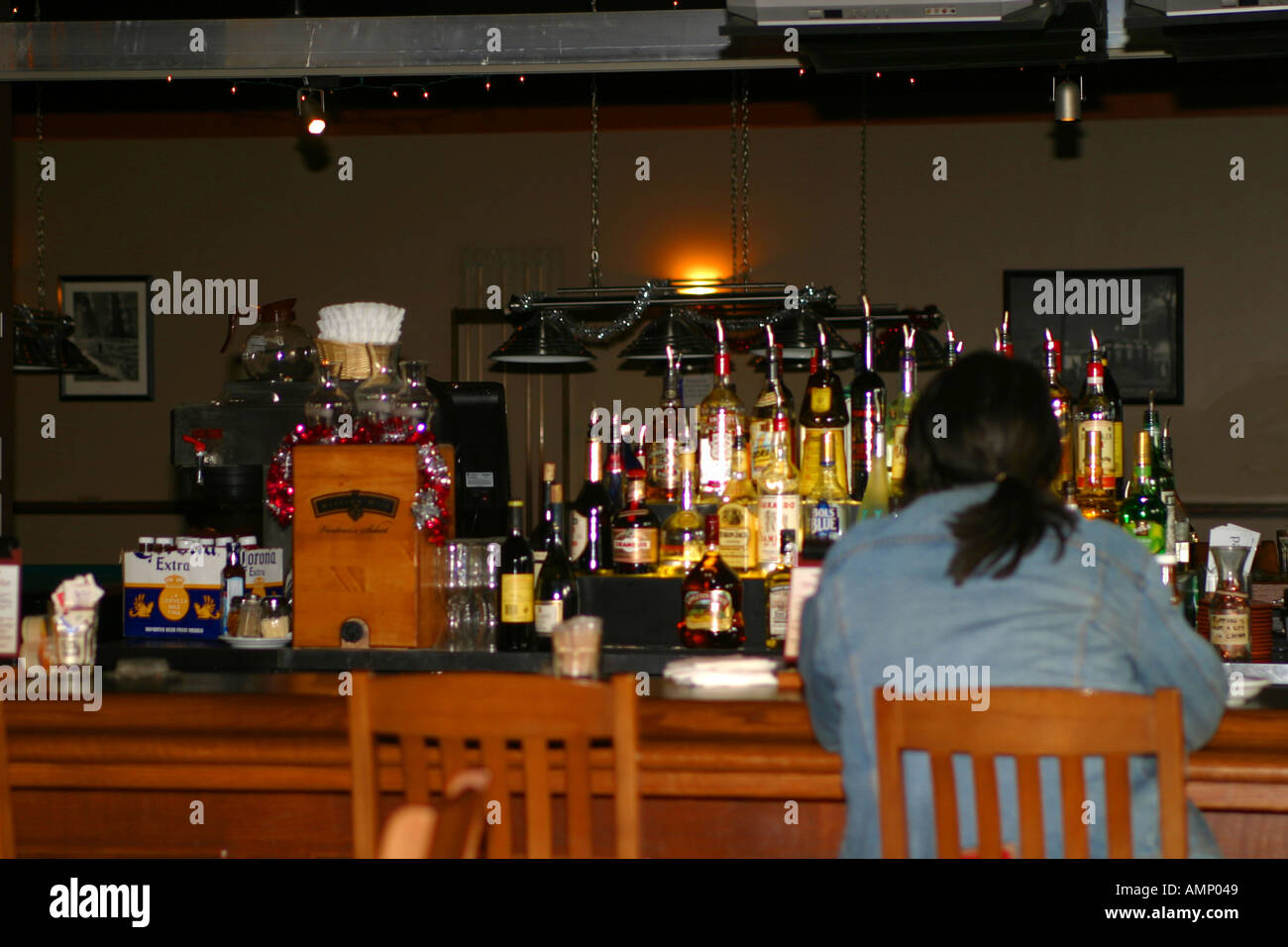 Bar with many kinds of alcoholic beverages Stock Photo - Alamy