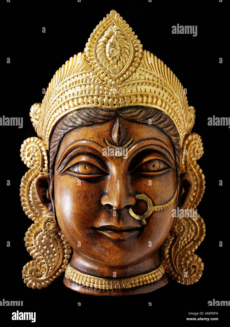 Indian Hindu Mask goddess Stock Photo - Alamy