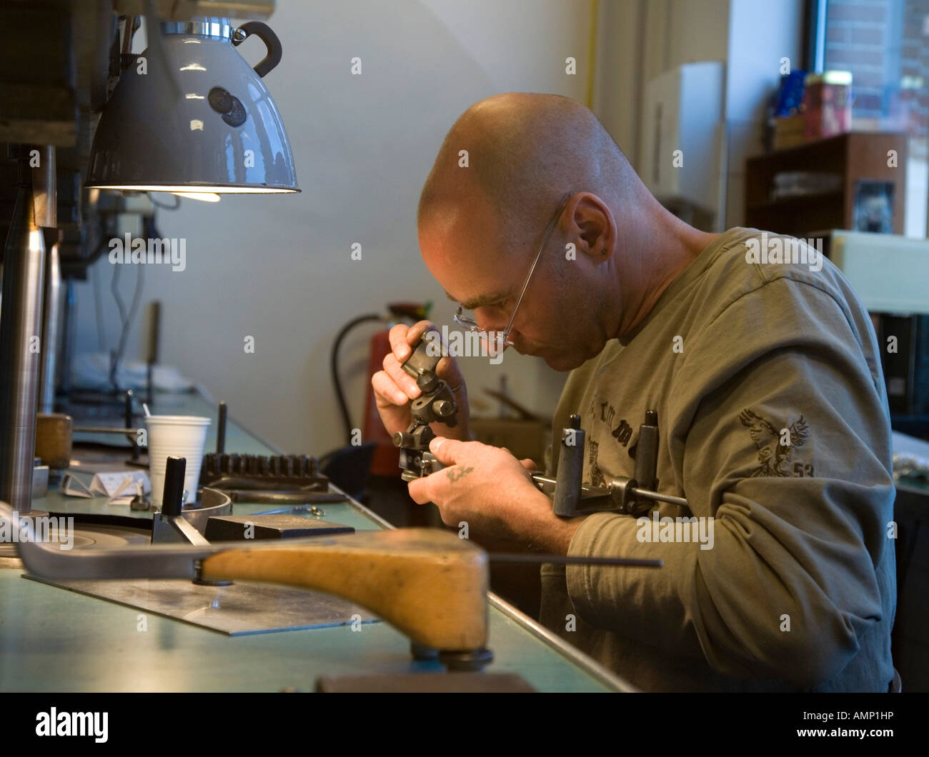Worker in Diamond Polishing in Amsterdam Holland Stock Photo - Alamy