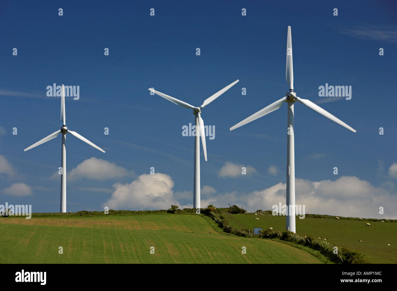 Wind Farm near Amlwch Anglesey North West Wales Stock Photo - Alamy