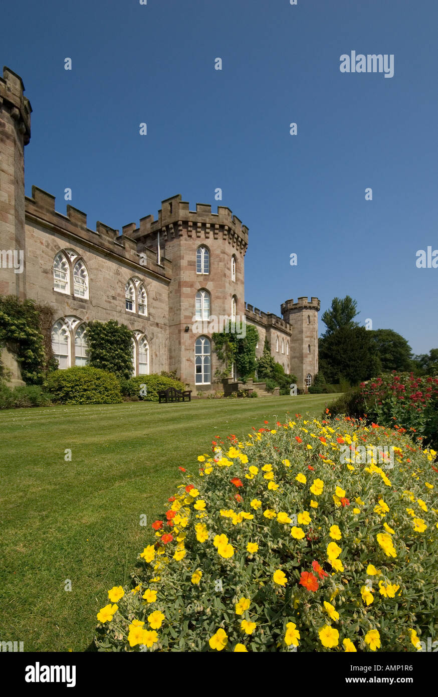 The Terrace Garden at Cholmondeley Castle, Cheshire, England, UK Stock ...