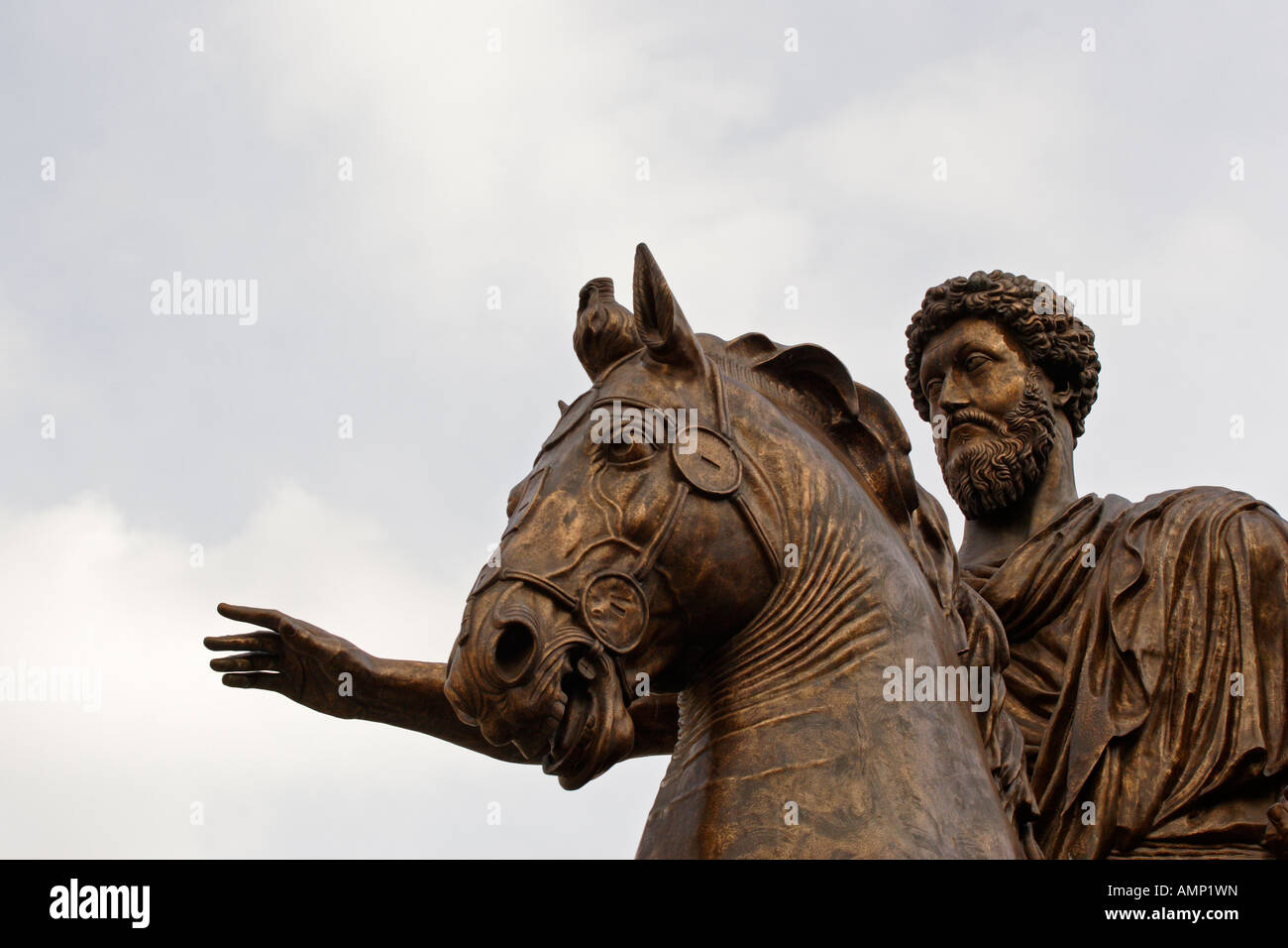 The equestrian statue of Marcus Aurelius, Piazza del Campidoglio ...