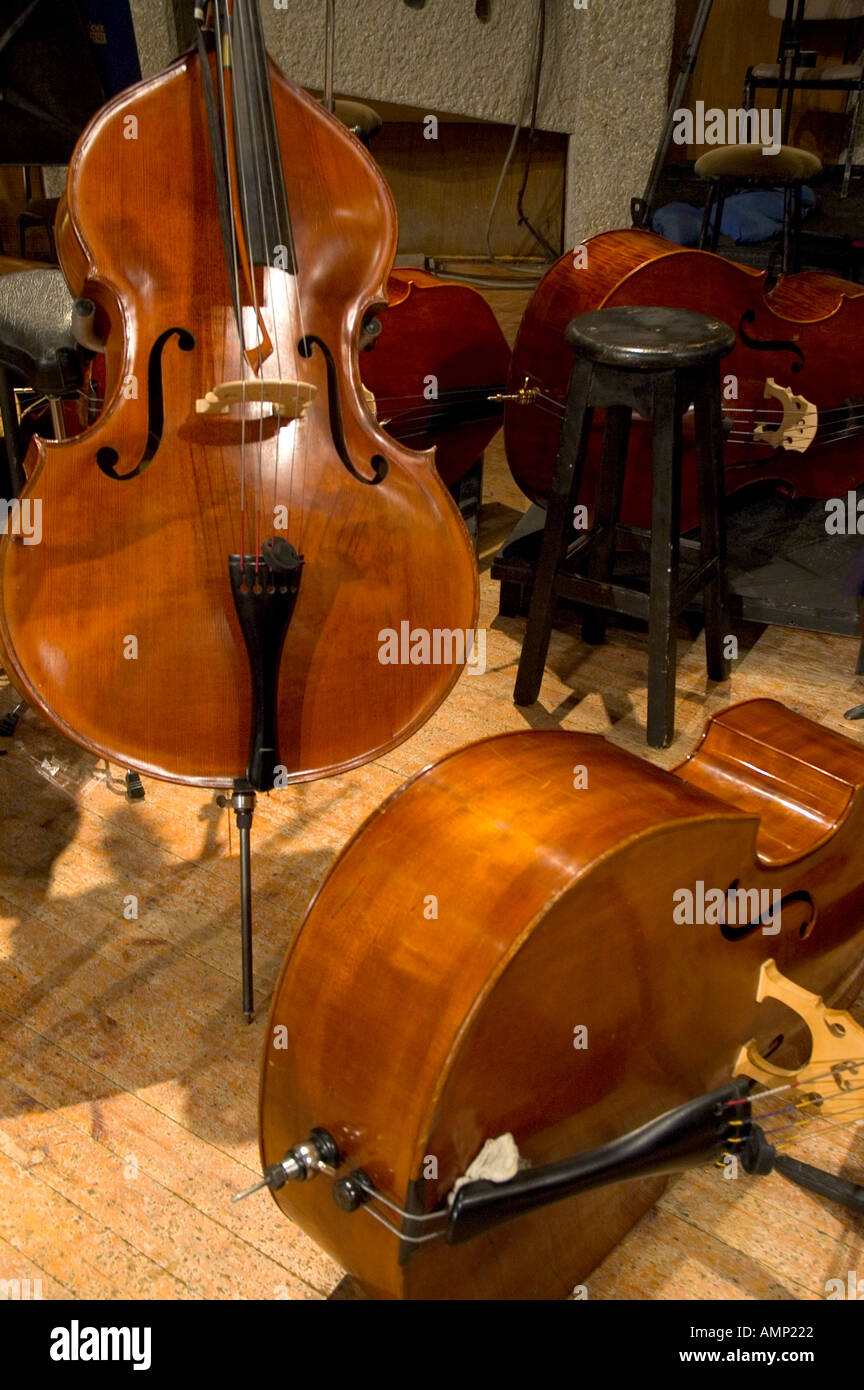 Israel Jerusalem Theatre concert hall two counterbasses and stall left ...