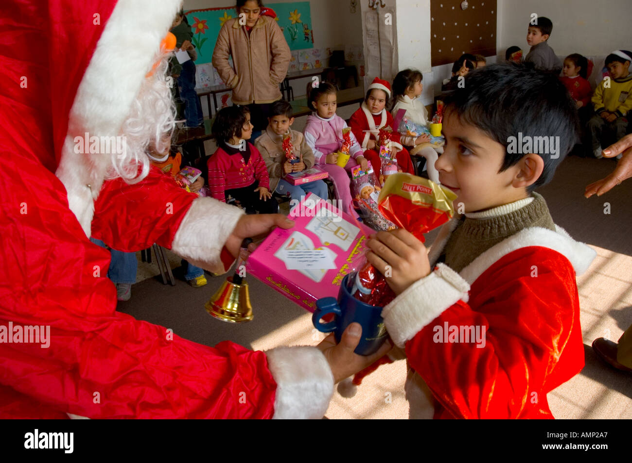 Palestinian Authority Ramallah area Christian village of Taybeh young ...