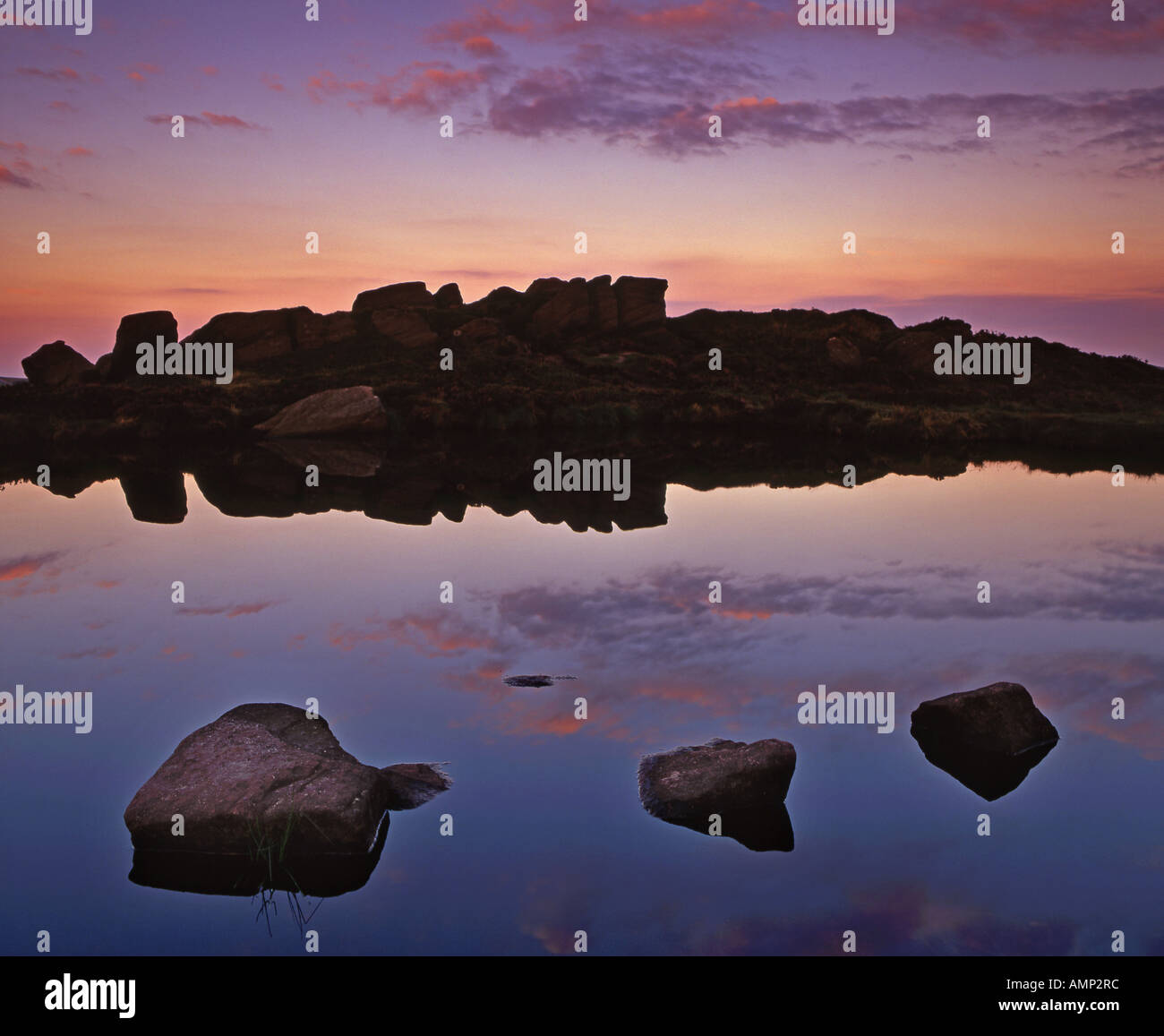 Doxey Pool at Sunset, High Up On The Roaches, Peak District National ...
