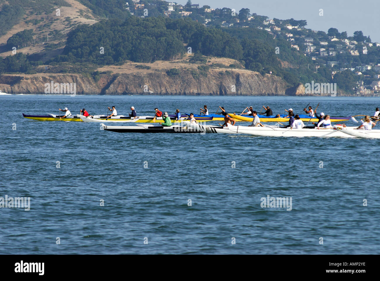 "^Outrigger ^canoe racing, San Francisco Stock Photo - Alamy