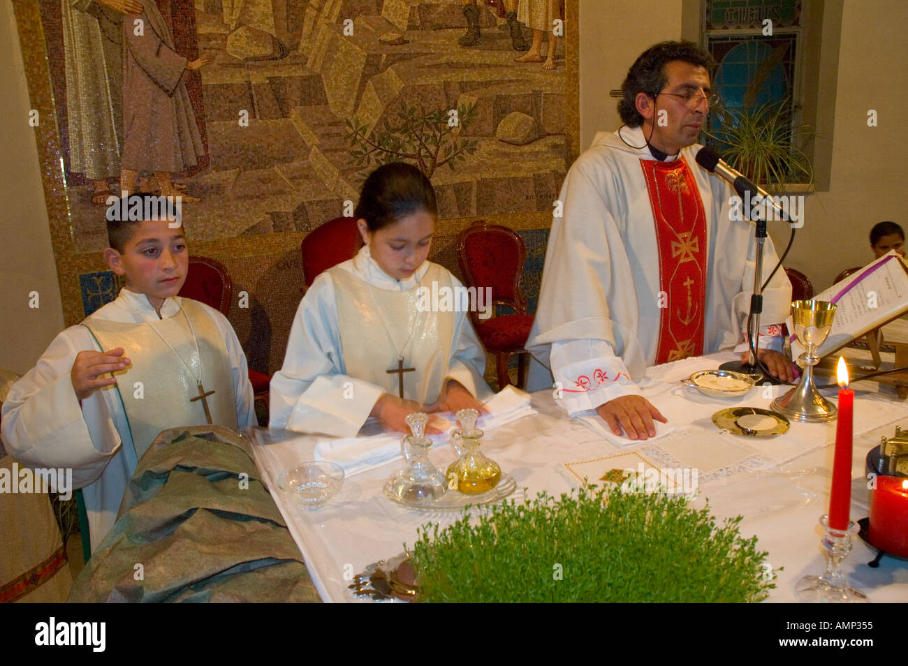 Palestinian Authority Ramallah area Christian village of Taybeh xmas ...